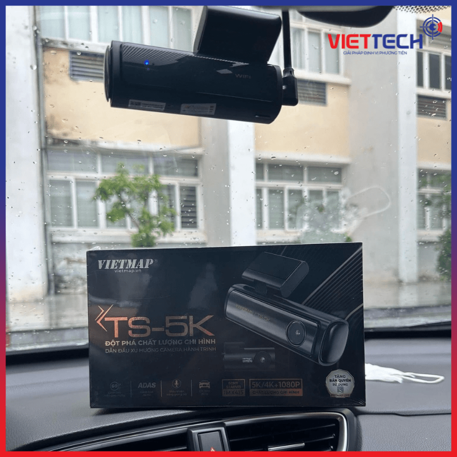 Camera Hành Trình Vietmap TS 5K Sắc Nét 2 Mắt Trước Sau Cao Cấp